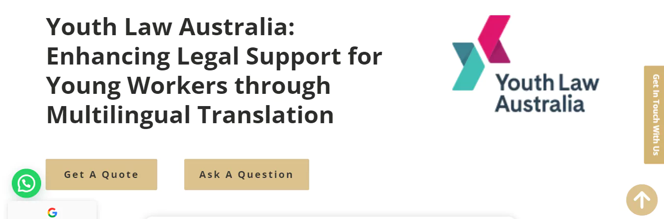 Youth Law Australia: Legal Support for Young Workers