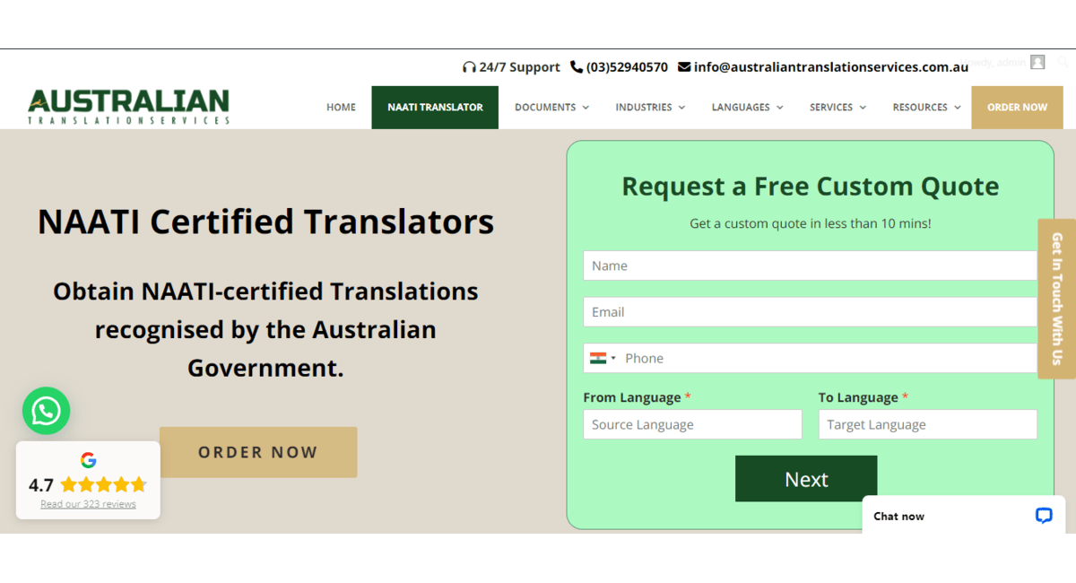 NAATI Certified Translators Services Australia