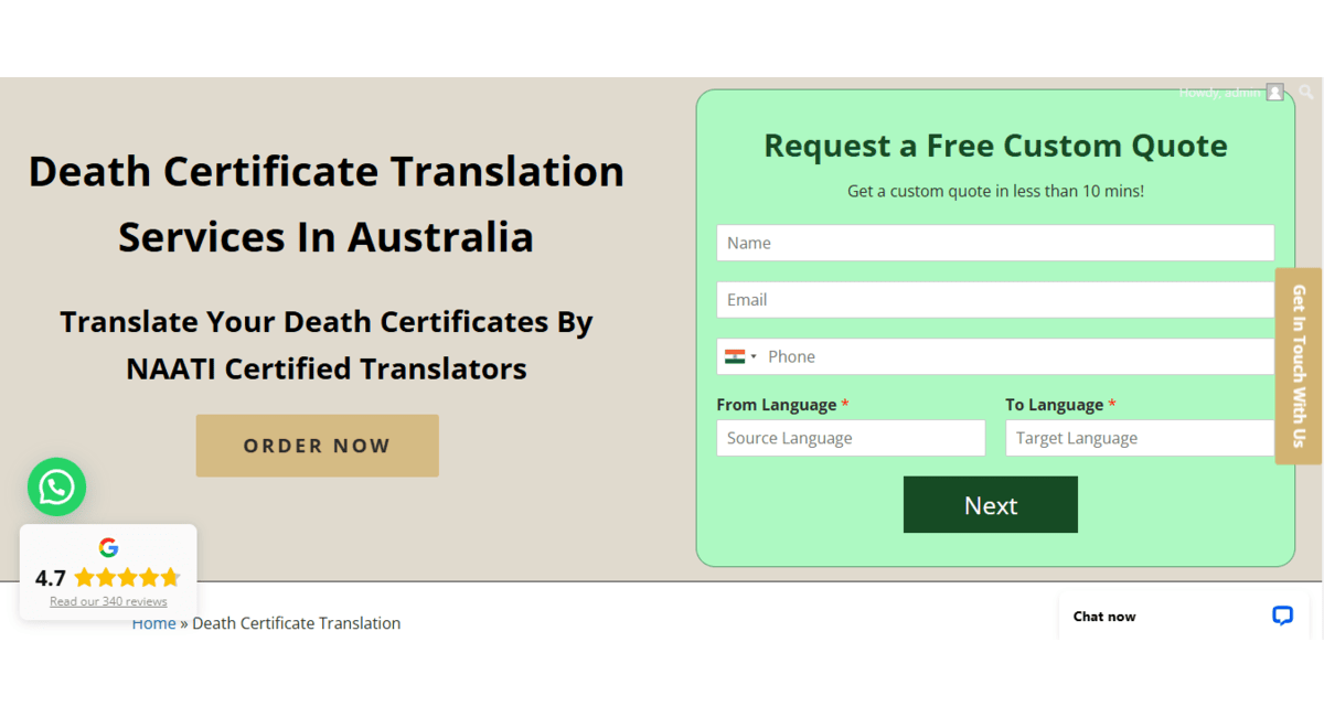 Death Certificate Translation Services (NAATI Certified)