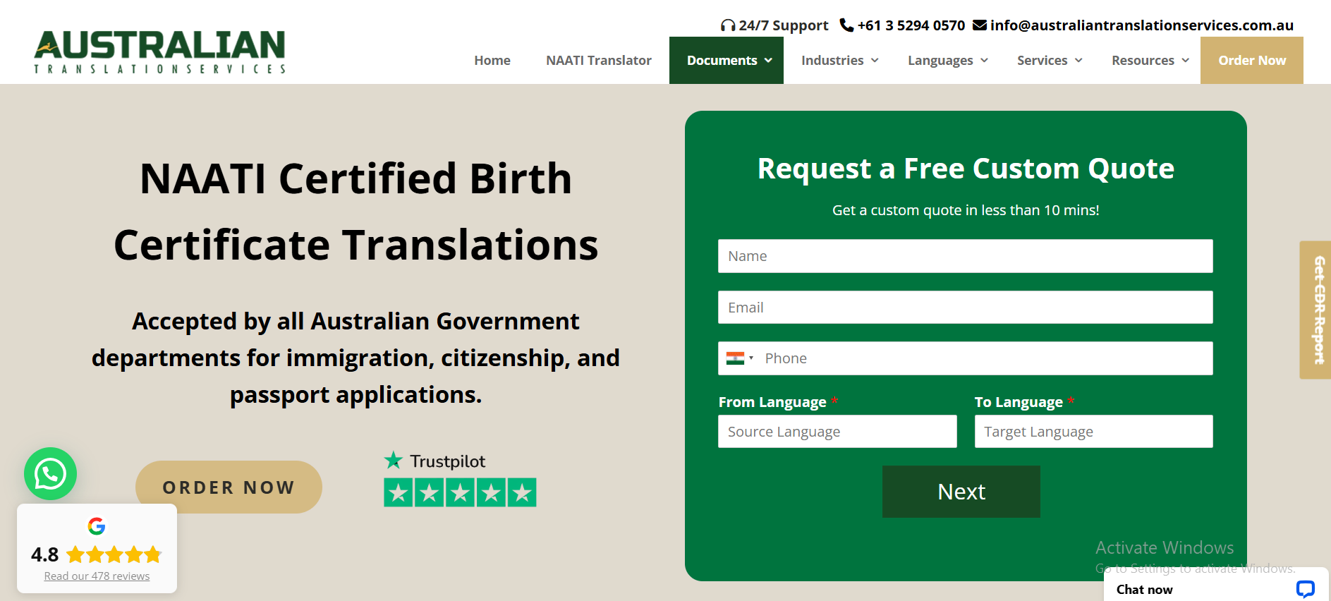 NAATI Birth Certificate Translation Services Australia